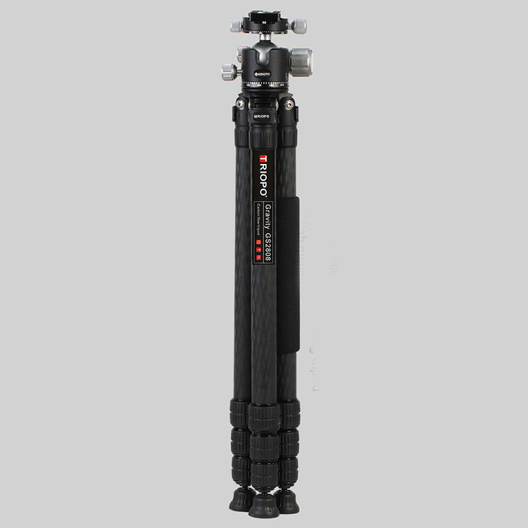 TRIOPO 4 section aluminum professional travel photo dlsr camera tripod with no center column