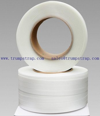 composite strap, polyester strap in transport/logistics packaging, fixing, warehousing etc