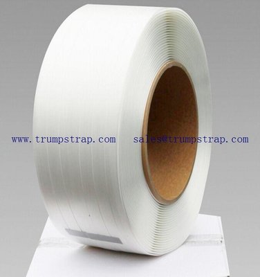 composite strap, polyester strap in transport/logistics packaging, fixing, warehousing etc
