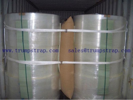 composite strap, packaging belt in transport/logistics packaging, fixing, warehousing etc