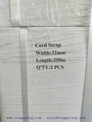 composite strap, hot melted strap in transport/logistics packaging, fixing, warehousing etc