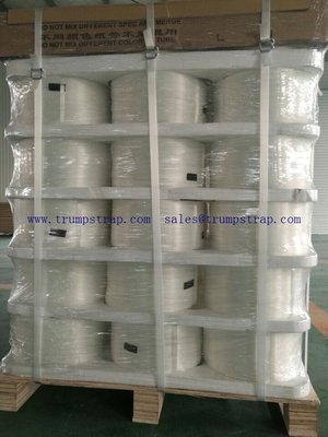 composite strap, hot melted strap in transport/logistics packaging, fixing, warehousing etc
