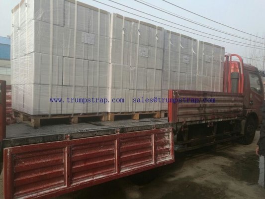 composite strap, composite strap in transport/logistics packaging, fixing, warehousing etc