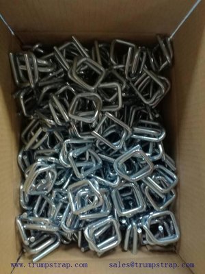 composite strap, wire buckles in transport/logistics packaging