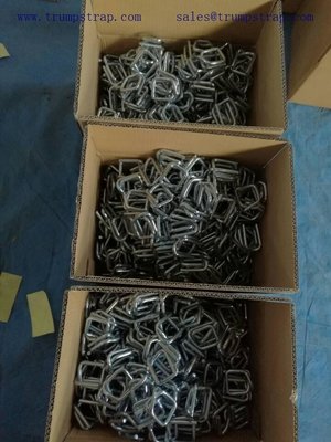 composite strap, wire buckles in transport/logistics packaging