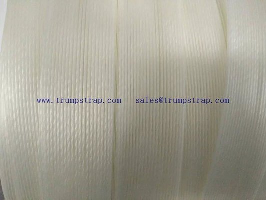 composite strap, polyester strap, cordstrap, lash webbing, dunnage bag, FIBC,woven strap in transport/logistics package