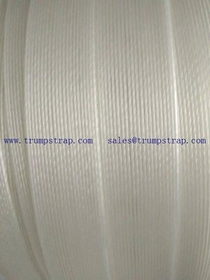 composite strap, polyester strap, cordstrap, lash webbing, dunnage bag, FIBC,woven strap in transport/logistics package