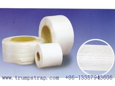 composite strap, polyester strap, cordstrap, lash webbing, dunnage bag, FIBC,woven strap in transport/logistics package