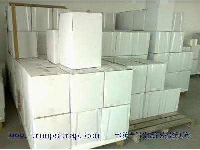 composite strap, polyester strap, cordstrap, lash webbing, dunnage bag, FIBC,woven strap in transport/logistics package