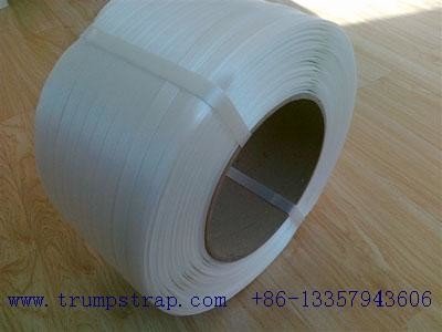 composite strap, polyester strap, cordstrap, lash webbing, dunnage bag, FIBC,woven strap in transport/logistics package
