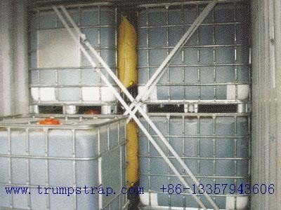 composite strap, polyester strap, cordstrap, lash webbing, dunnage bag, FIBC,woven strap in transport/logistics package