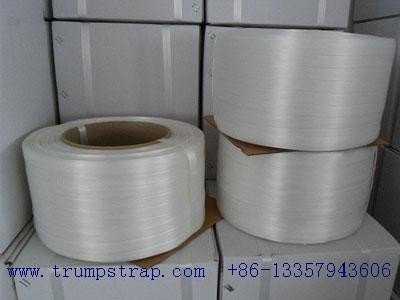 composite strap, polyester strap, cordstrap, lash webbing, dunnage bag, FIBC,woven strap in transport/logistics package