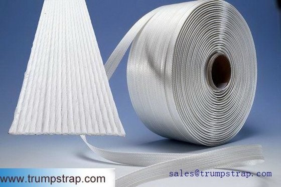 composite strap, cord lash, cordstrap, lash webbing, dunnage bag, FIBC,woven strap in transport/logistics package
