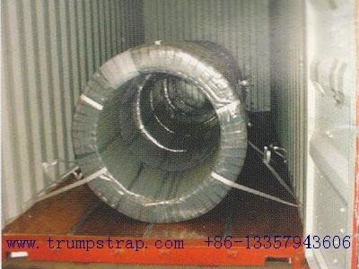 composite strap, cord lash, cordstrap, lash webbing, dunnage bag, FIBC,woven strap in transport/logistics package