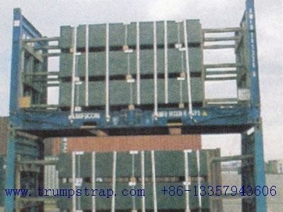 composite strap, cord lash, cord strap, lash webbing, dunnage bag, FIBC,woven strap in transport/logistics package
