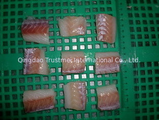 Frozen Alaska Pollock pieces IQF skinless PBO (Theragra chalcogramma)