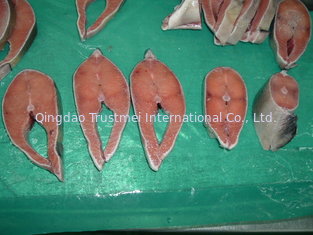 Frozen chum salmon steak