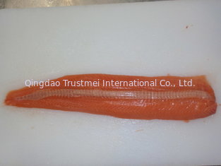 Frozen pink salmon fillets with 2cm fatline color p2+