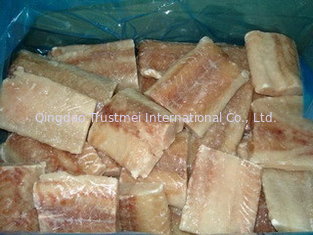 Frozen saithe portions skinless PBO IQF