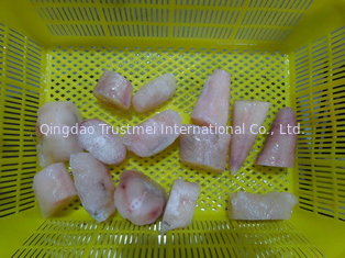 Frozen Monkfish cubes 40-60g skinless with bone,  Lophius Litulon