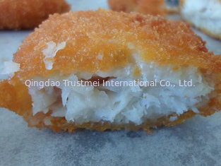prefried breaded pollock fillets skinless boneless PBO, formed or natural fillets,  100g, 10kg/ctn in bulk
