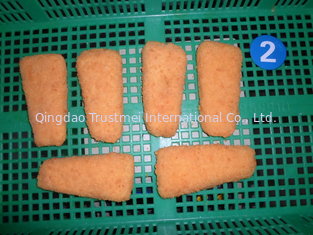 prefried breaded pollock fillets skinless boneless PBO, formed or natural fillets,  100g, 10kg/ctn in bulk