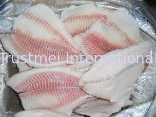 Frozen tilapia fillets skinless co-treated