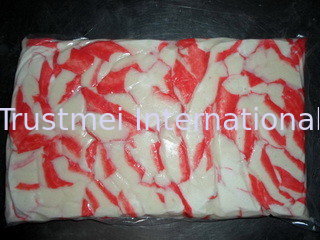 Frozen surimi crab chunks