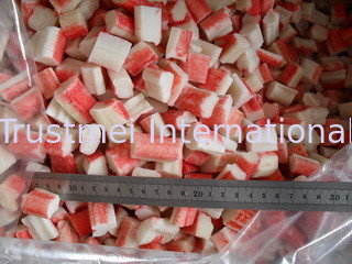 Frozen surimi crab bites