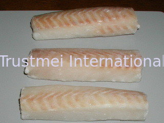 Frozen Alaska Pollock loins IQF skinless PBO (Theragra chalcogramma)