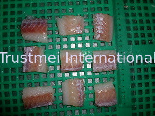 Frozen Alaska Pollock pieces IQF skinless PBO (Theragra chalcogramma)