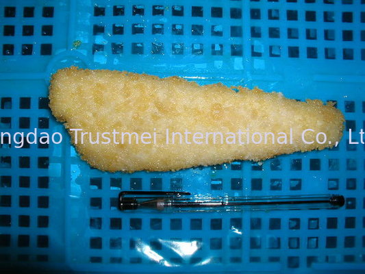 Breaded and prefried pollock fillets