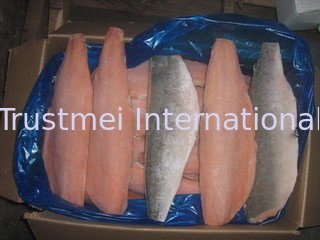 Frozen pink salmon fillets skin-on PBO P2+