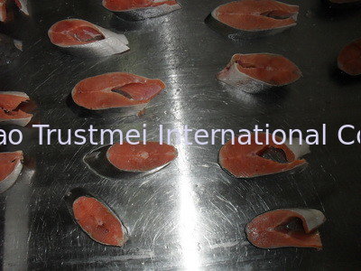 Frozen pink salmon steaks13+