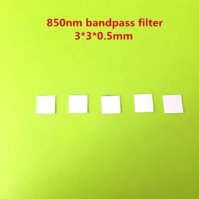 10pcs 3x3x0.55mm 850nm Narrow Bandpass Filter NBP850