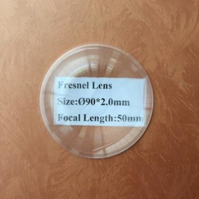 Plastic PMMA Fresnel Lens 90mm Focal Length 50mm Solar Focusing Acrylic Magnifier DIY Projector