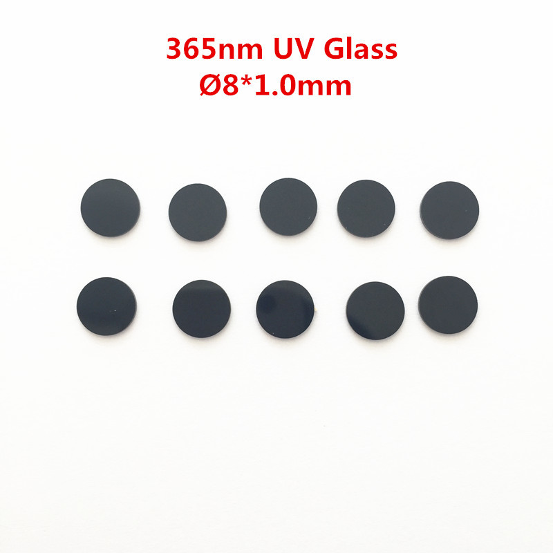 365nm UV Pass Filter Diameter 8x1.0mm ZWB2 UG1 U-360 Ultraviolet Bandpass Glass