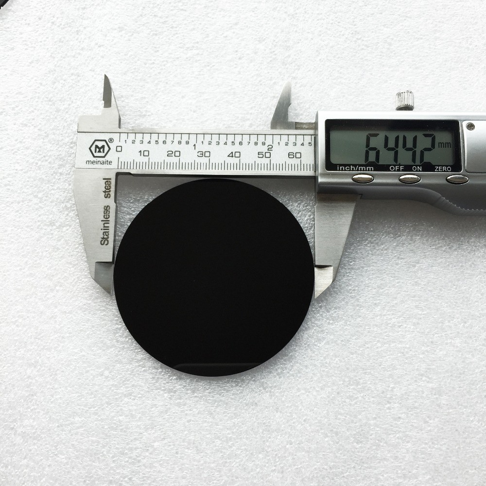 64.5x1.5mm 340nm UV Pass Filter ZWB1 UG11 U-340 for 302nm 312nm Ultraviolet Bandpass Black Glass Visible light cut