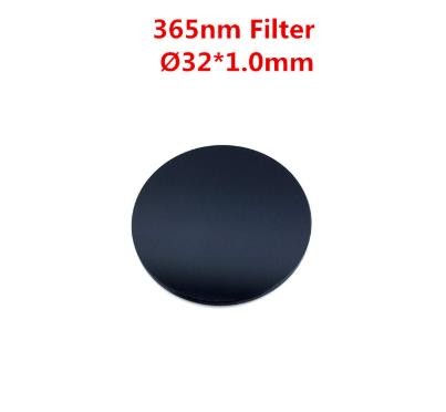 3 pcs 32x1.0mm 365nm UV Pass Filter ZWB2 UG1 U-360 Ultraviolet Bandpass Black Glass Visible light cut
