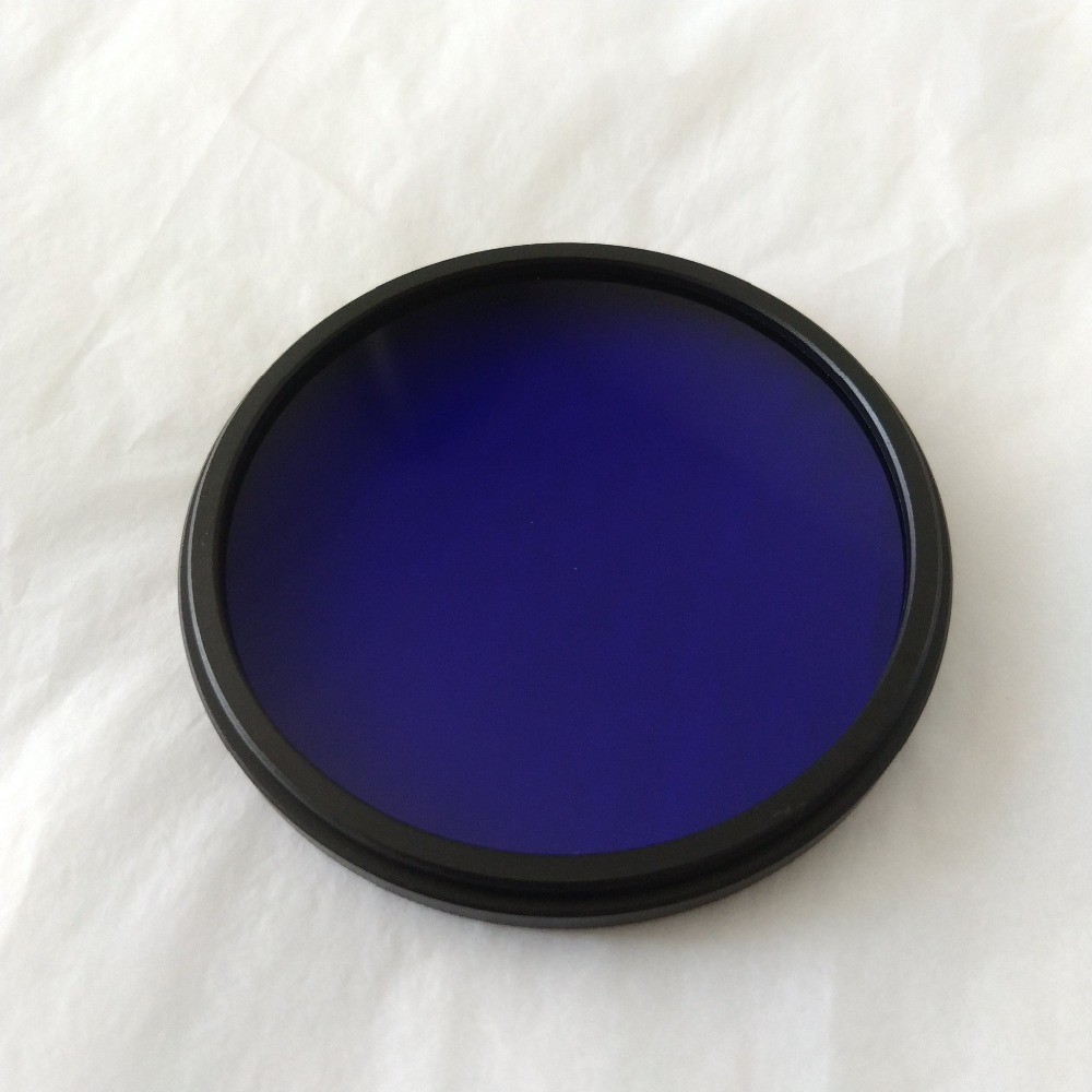 58mm UV IR Pass Camera Filter with ring ZB2 BG3 380nm Dual Bandpass Violet Blue GLass