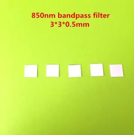10pcs 3x3x0.55mm 850nm Narrow Bandpass Filter NBP850