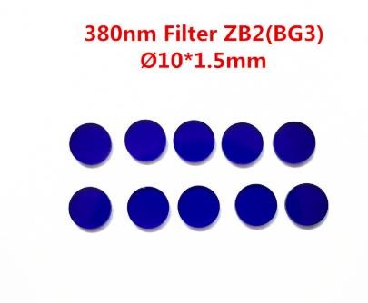 10pcs ZB2 BG3 10x1.5mm 380nm UV IR Pass Filter Dual Bandpass Violet GLass