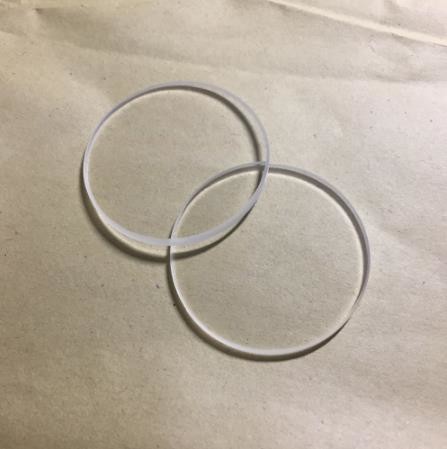 JGS2 45*3.0mm Fused Silica Window Quartz Glass disk Polished plates