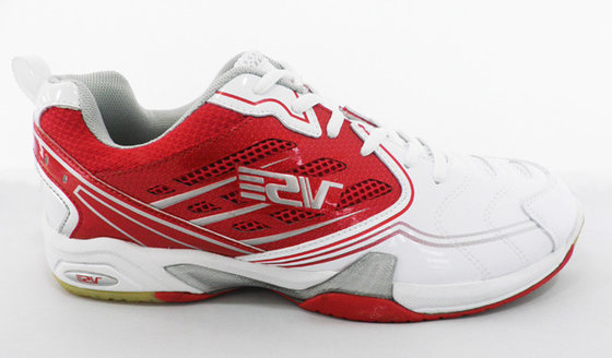 Soft Breathable White / Red Tennis Shoes Customized Waterproof