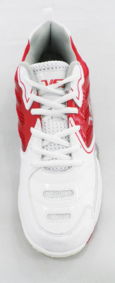 Soft Breathable White / Red Tennis Shoes Customized Waterproof