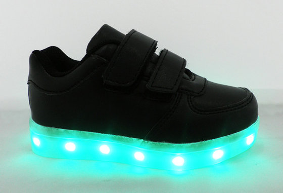 Popular Simulation Kids Light Shoes Black Spring Shoes With Led Lights