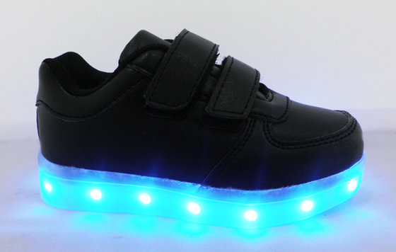 Popular Simulation Kids Light Shoes Black Spring Shoes With Led Lights