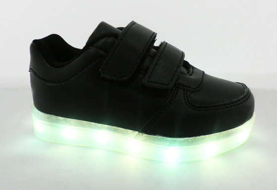 Popular Simulation Kids Light Shoes Black Spring Shoes With Led Lights