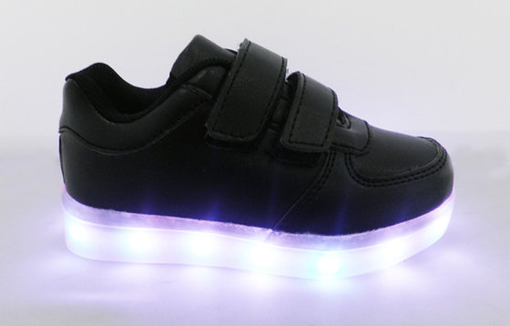 Popular Simulation Kids Light Shoes Black Spring Shoes With Led Lights