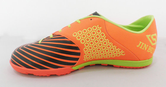 Orange/Black/Green Customized Colorful Mens Soccer Turf Shoes